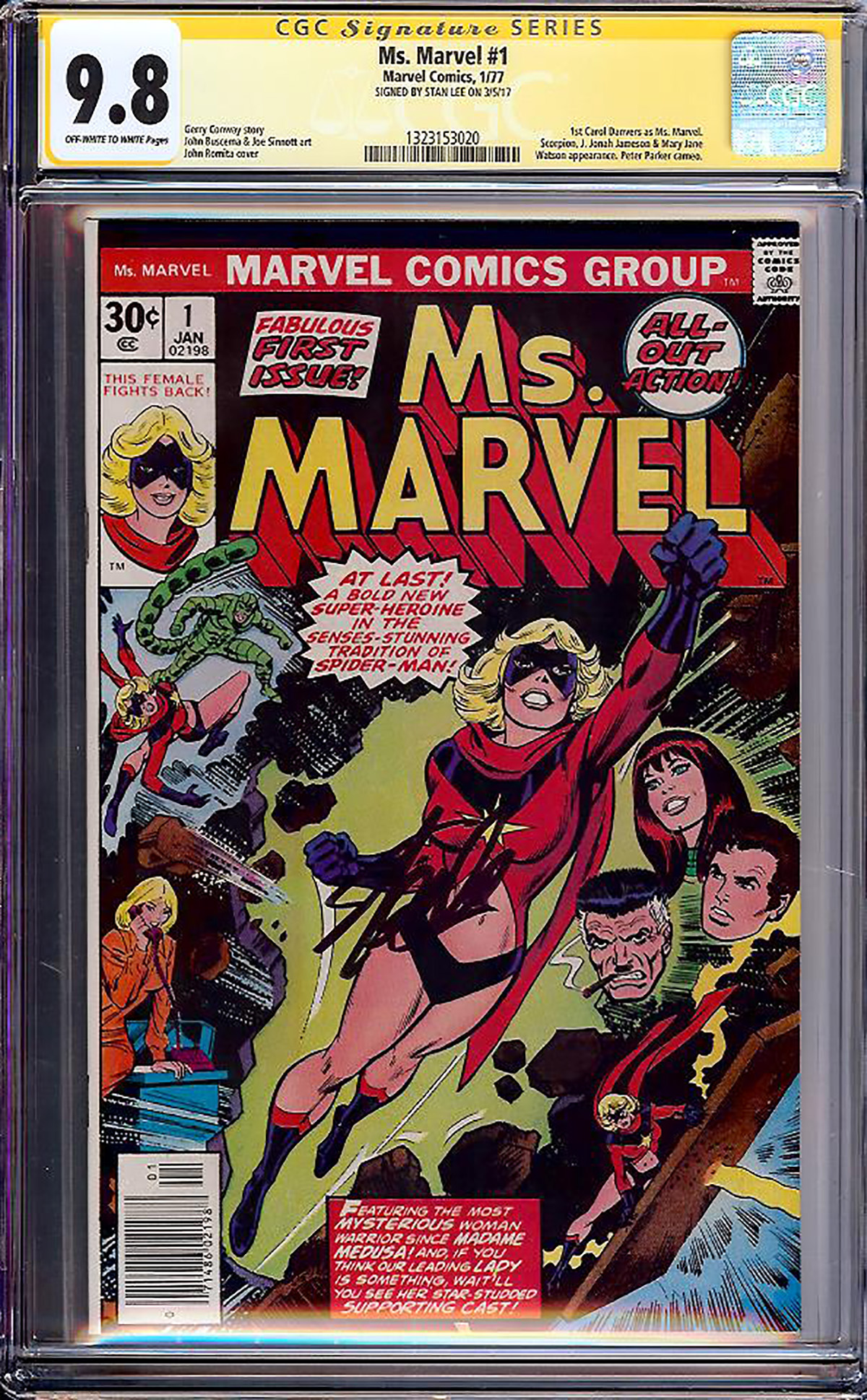 Ms. Marvel #1 CGC 9.8 ow/w CGC Signature SERIES // Auction // Pedigree ...