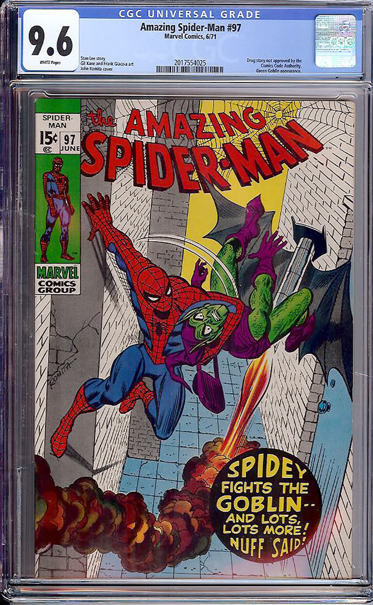 Amazing Spider-Man #97 CGC 9.6 w // Auction // Pedigree Comics