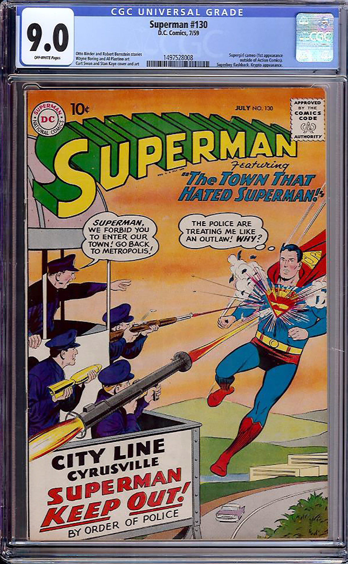 Superman #130 CGC 9.0 ow // Auction // Pedigree Comics