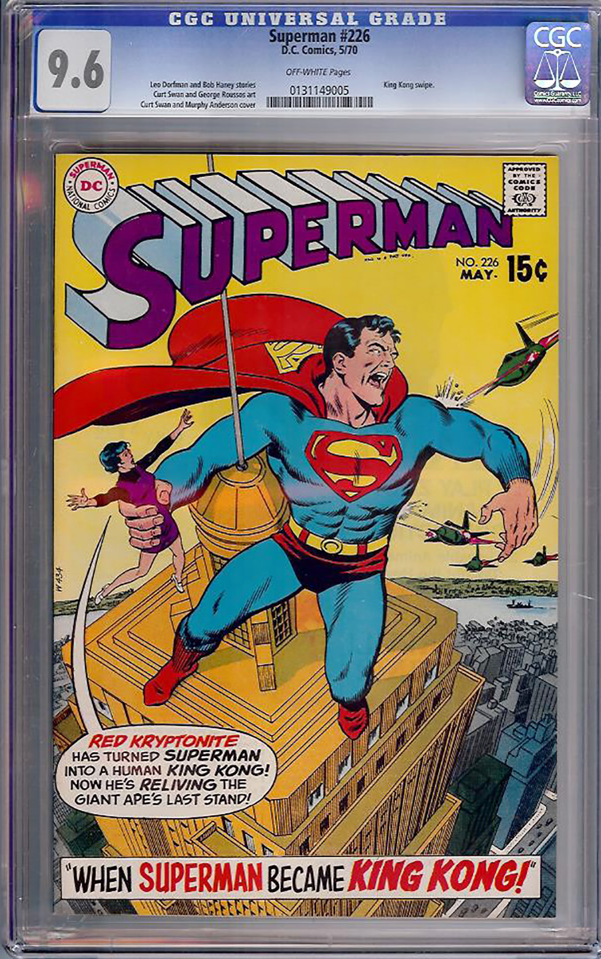 Superman #226 CGC 9.6 ow // Auction // Pedigree Comics