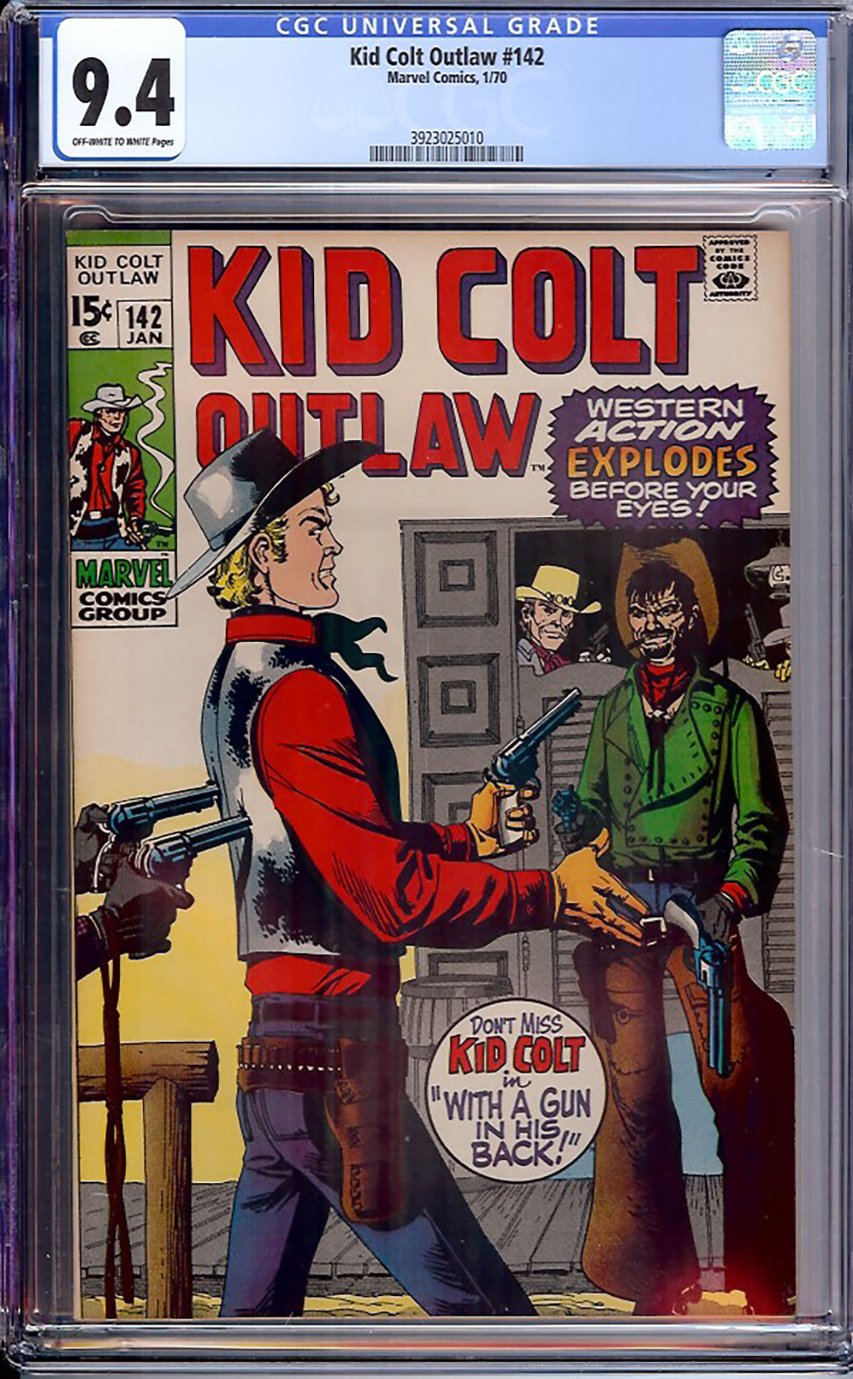 Kid Colt Outlaw #142 CGC 9.4 ow/w // Auction // Pedigree Comics