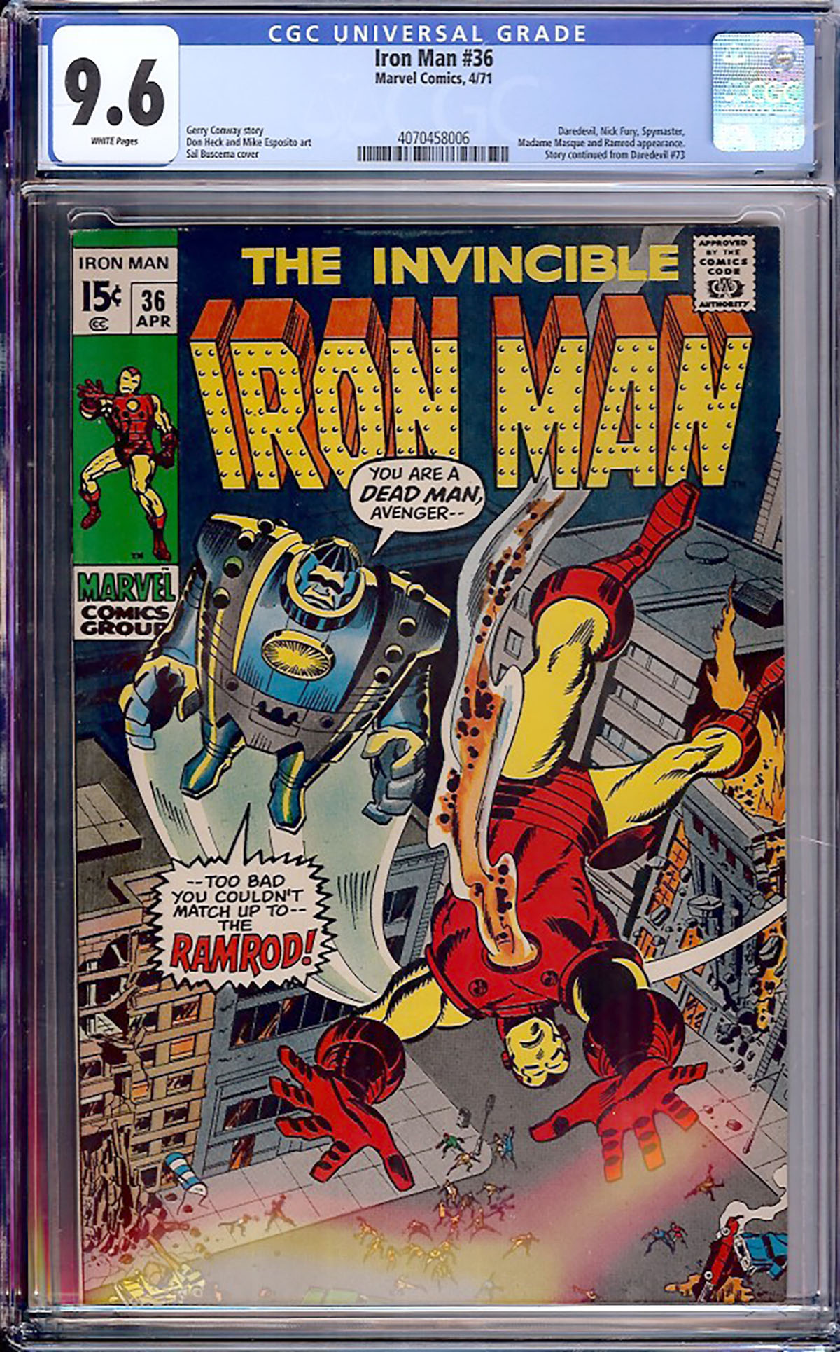 Iron Man #36 CGC 9.6 w // Auction // Pedigree Comics