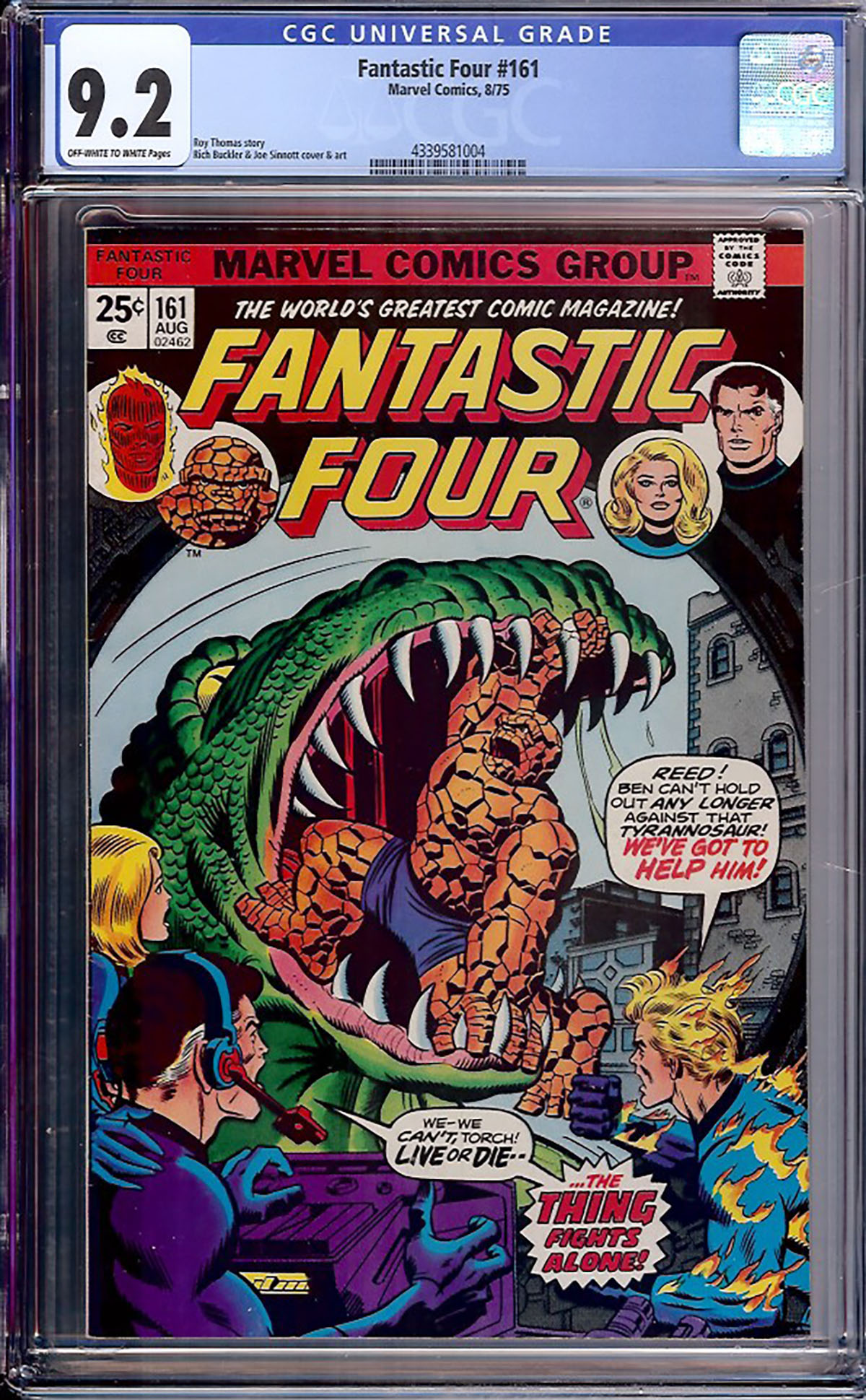 Fantastic Four #161 CGC 9.2 ow/w // Auction // Pedigree Comics