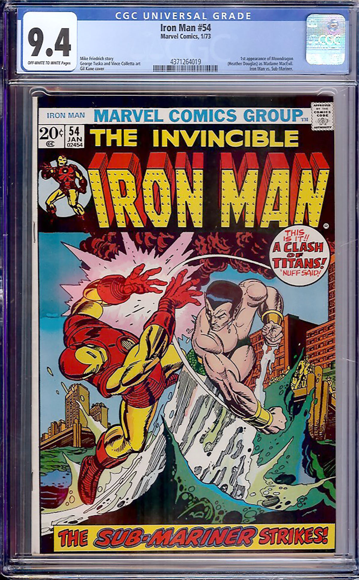 Iron Man #54 CGC 9.4 ow/w // Auction // Pedigree Comics