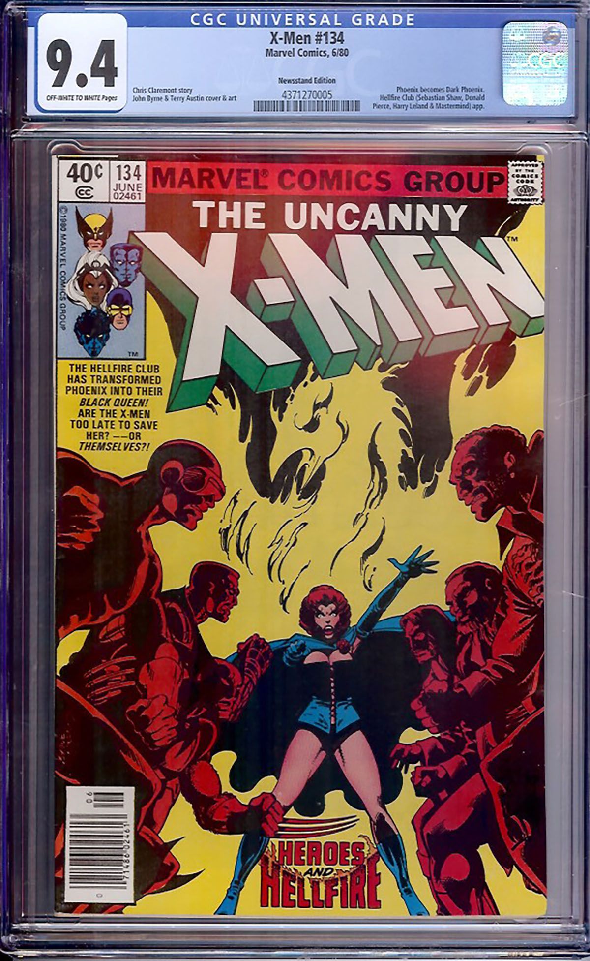 X-Men #134 CGC 9.4 ow/w Newsstand Edition // Auction // Pedigree Comics