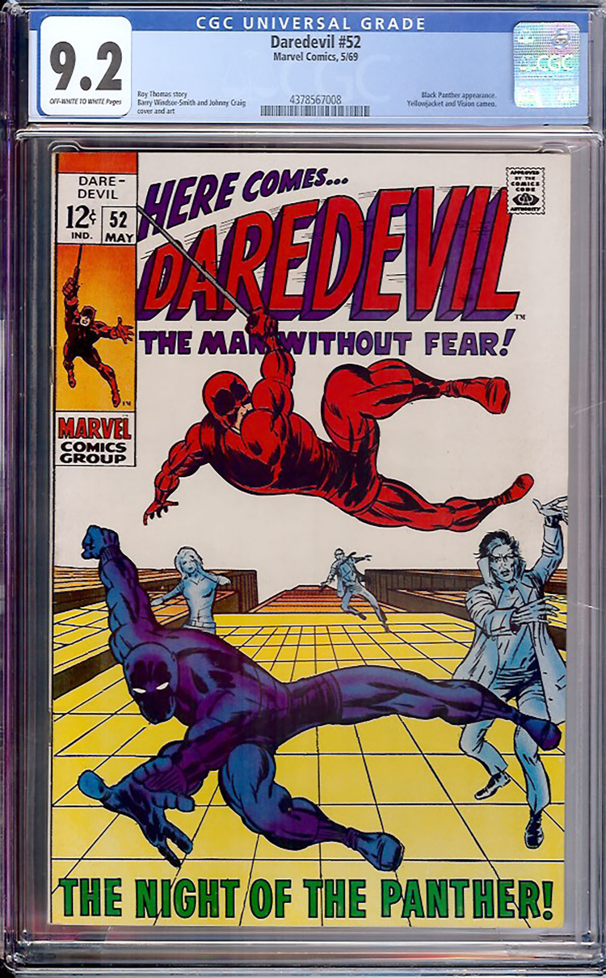 Daredevil #52 CGC 9.2 ow/w // Auction // Pedigree Comics