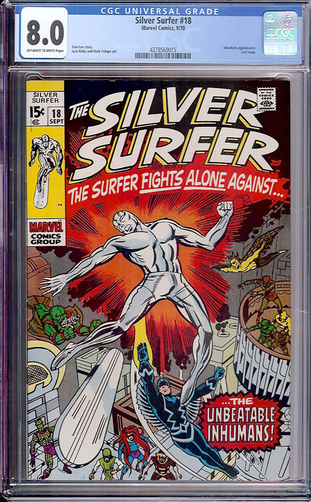 Silver Surfer #18 CGC 8.0 ow/w // Auction // Pedigree Comics