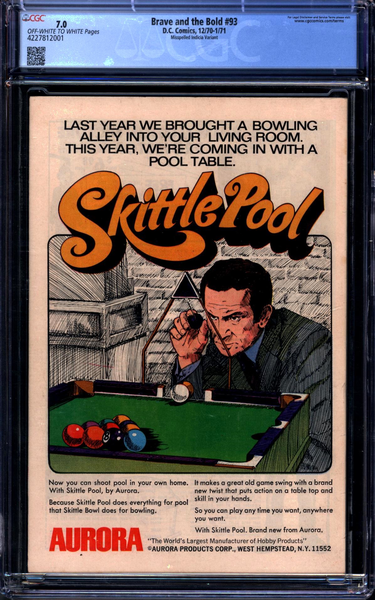 Brave and the Bold #93 CGC 7.0 ow/w Mohawk Valley // Inventory ...